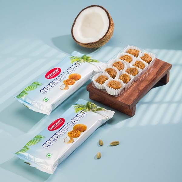 Coconut Laddu Tray Pack 90g Each | Healthy Coconut Sweet for Kids & Family